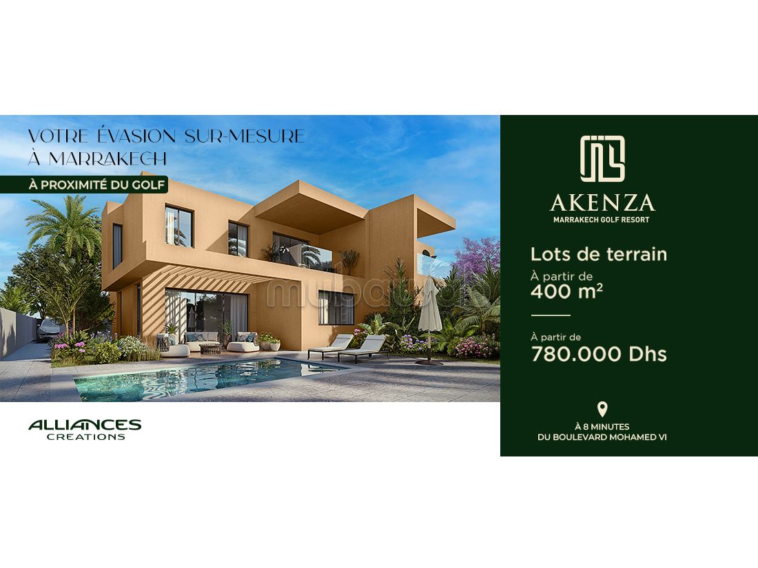 Lot de terrain pour villa de 668m² en vente Akenza Golf Resort - Mubawab