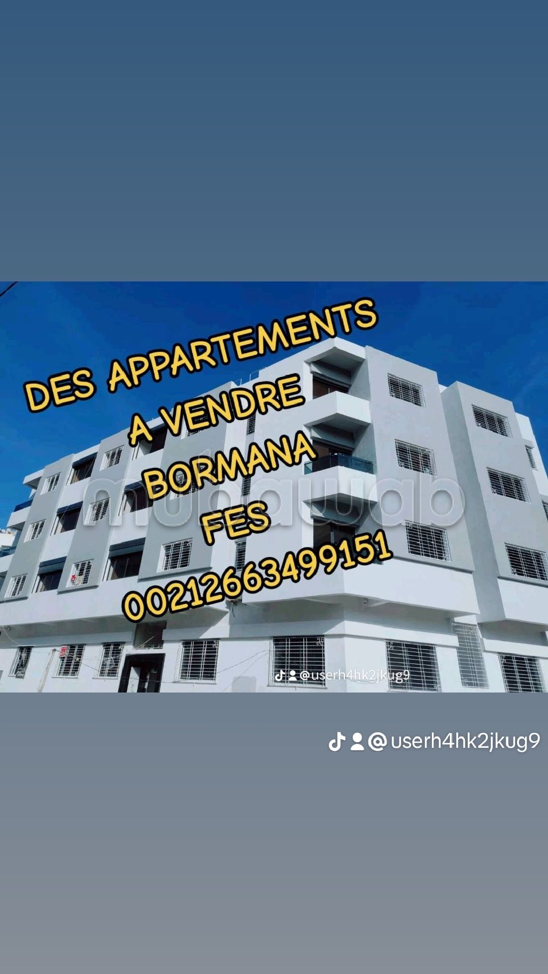 Des appartement à vendre 45/M a Bormana fes - Mubawab